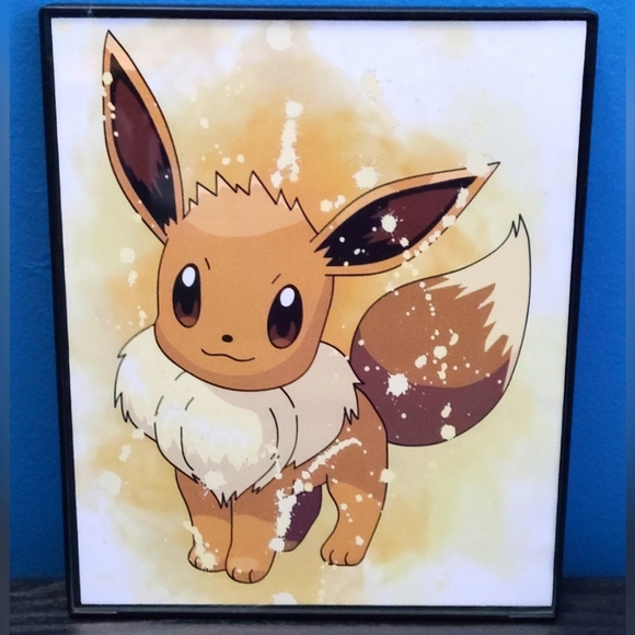 Pokemon | Wall Decor | Pokemon Eevee Framed Canvas Wall Art | Poshmark